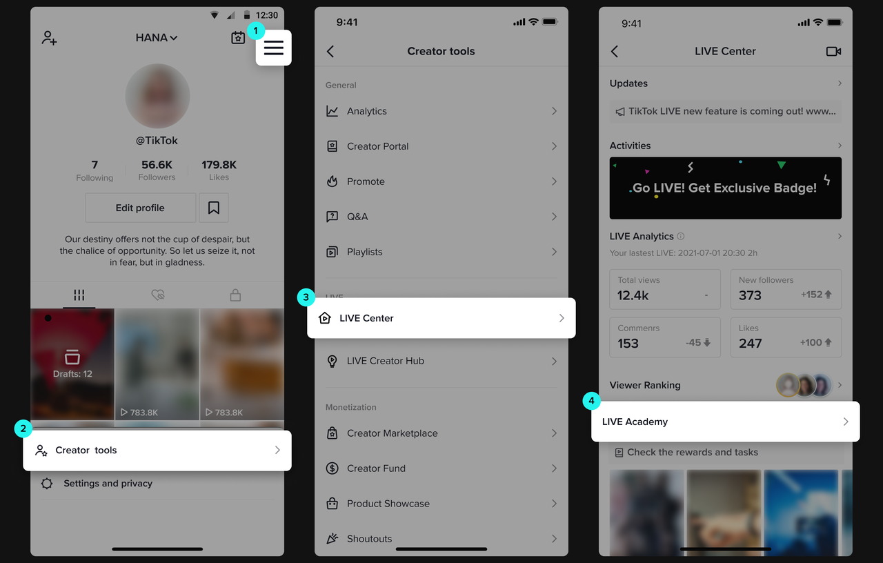 LIVE Creator Hub | TikTok